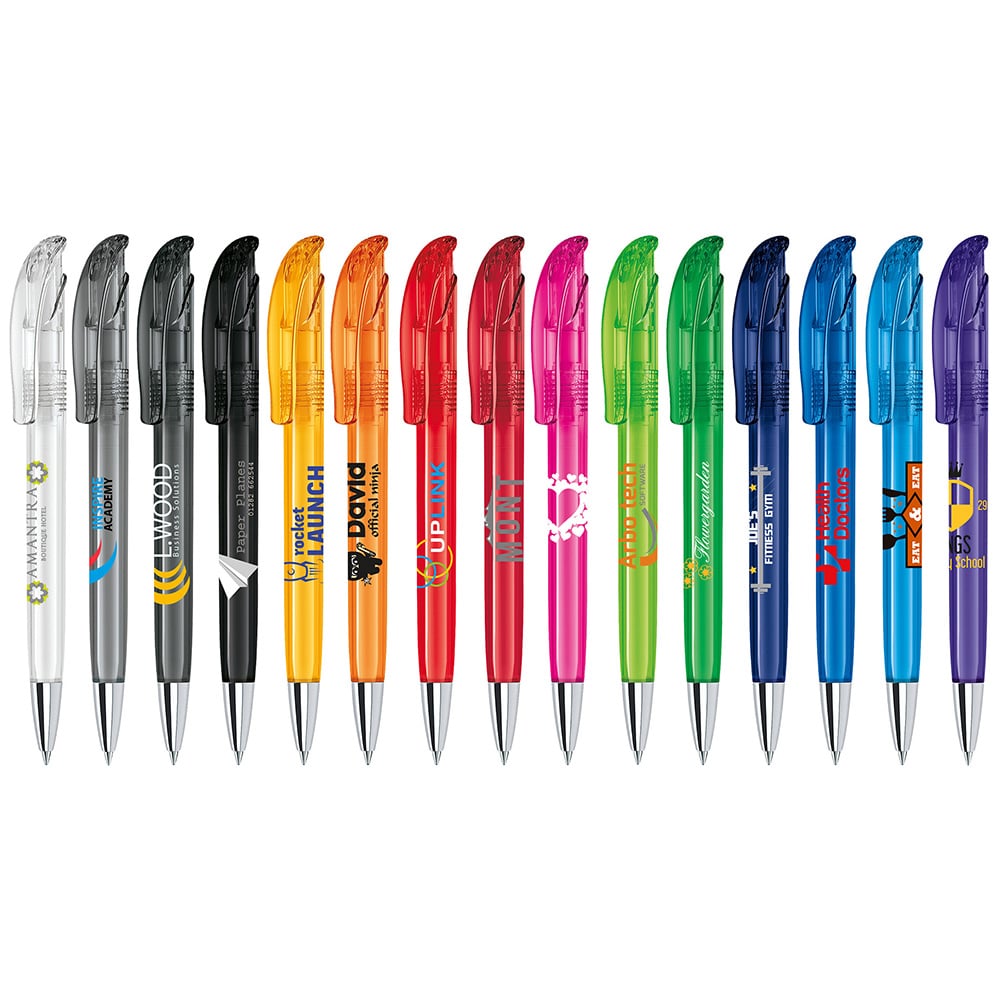 SENATOR Challenger Clear plastic ball pen with metal tip - Mannik ...