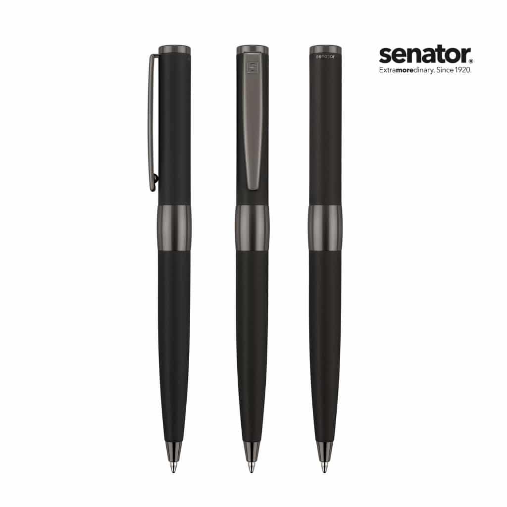 Senator Image Black Line Metal Ball Pen - Mannik Merchandise LTD